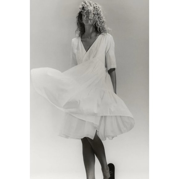 Merlette | Dresses | Merlette Aronia Floralappliqu Wrap Midi Dress ...